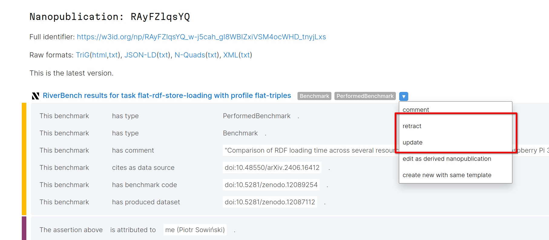 Reporting benchmark results - RiverBench